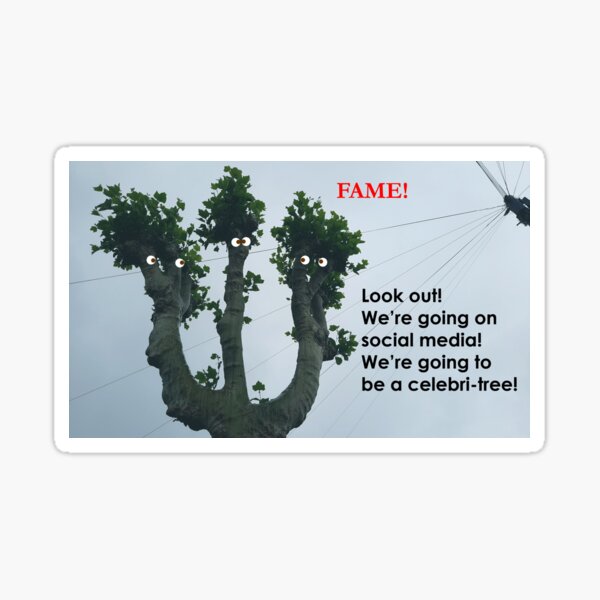 "FAME!" Sticker for Sale by FrankieLassut | Redbubble