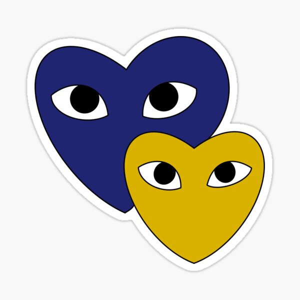 "Double UBC Hearts" Sticker for Sale by toptiertailgate | Redbubble