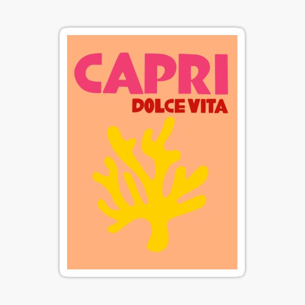 "Capri" Sticker for Sale by lizziesumner | Redbubble