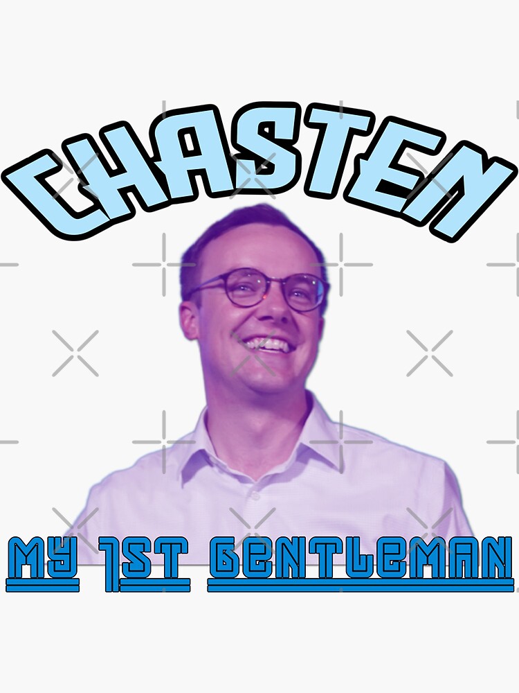 "Chasten My First Gentleman light blue" Sticker for Sale by bokushin ...