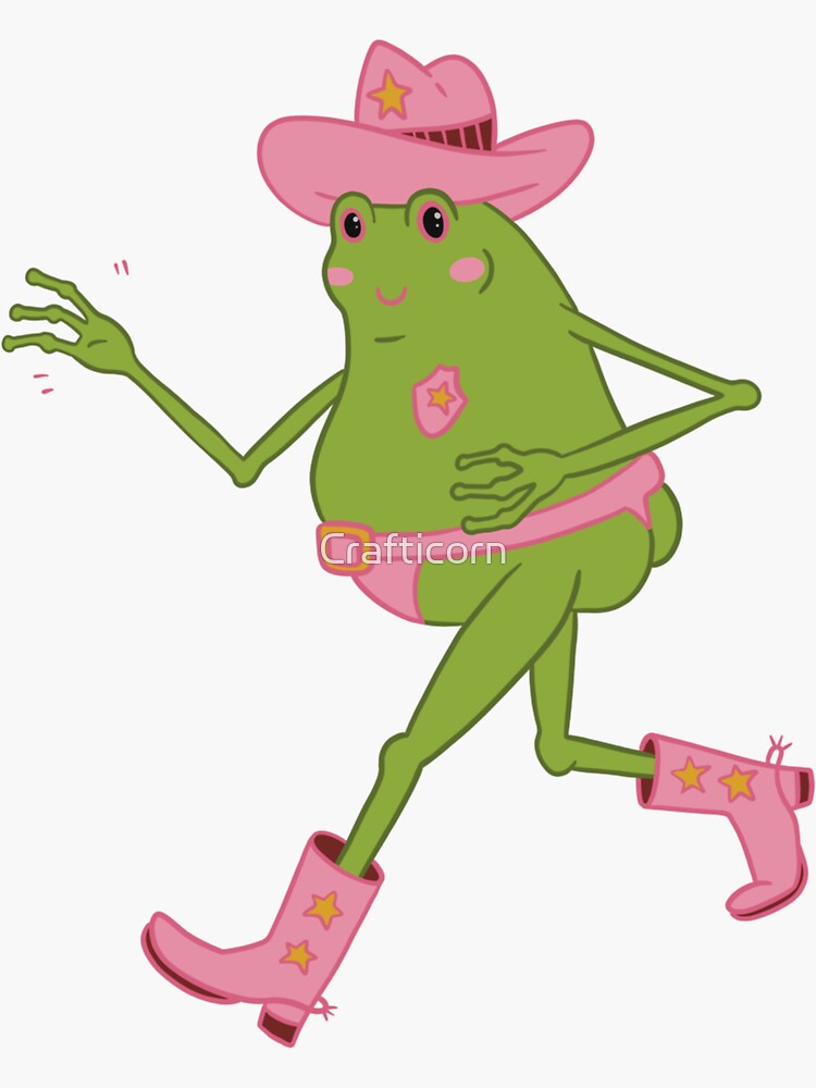 "Howdy cowboy frog" Sticker for Sale by Crafticorn | Redbubble