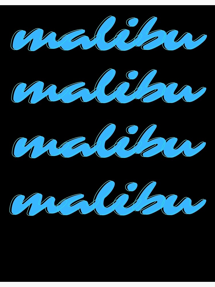 Póster «Letras minúsculas de malibú» de greatteesdesign | Redbubble