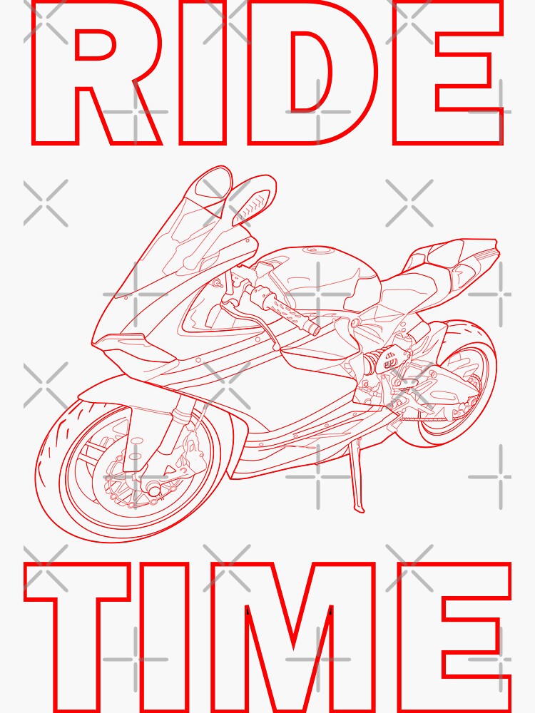 "Sports bike line art design" Sticker for Sale by PetrolVectors | Redbubble