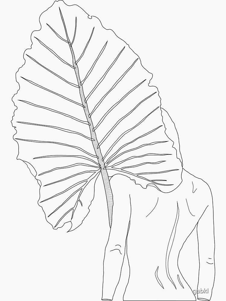 Pegatina «espina de una hoja al lado de la espina de una niña» de gabkl ...