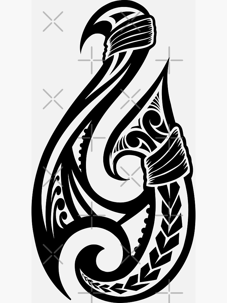 "Hei matau traditional maori hook " Poster for Sale by Kiwidom | Redbubble
