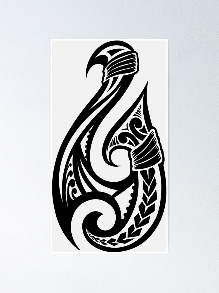 "Hei matau traditional maori hook " Poster for Sale by Kiwidom | Redbubble