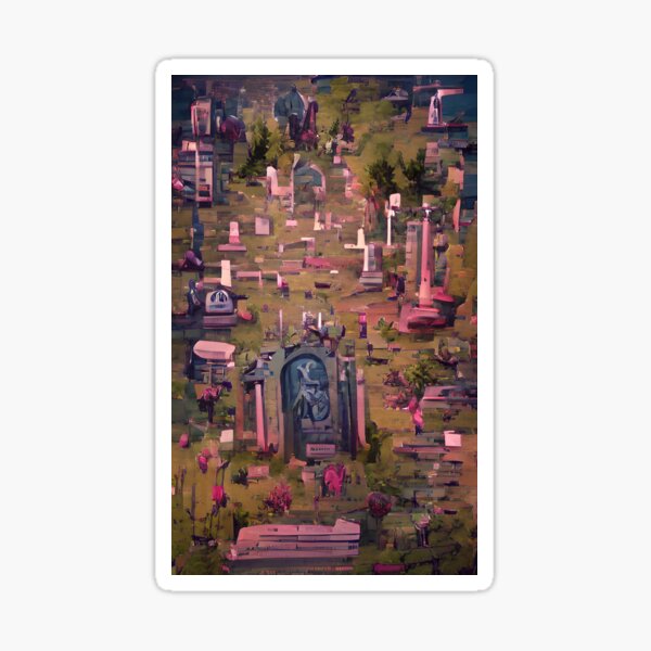 "Surreal Cemetery" Sticker for Sale by ShutterSkye | Redbubble