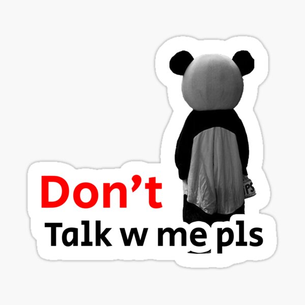 "cute sad panda" Sticker for Sale by aboodqadomi | Redbubble