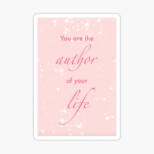 "Pink inspirational quote" Sticker for Sale by Amalia-kk | Redbubble