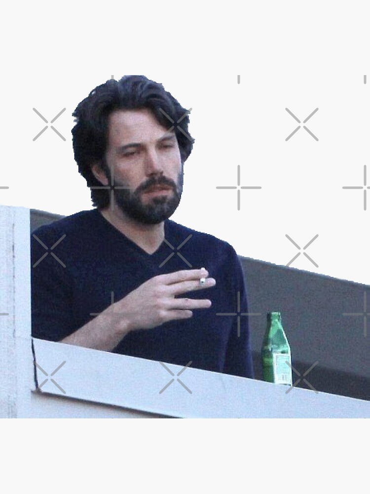 "Ben Affleck Smoking on balcony" Sticker for Sale by thegamerloft ...
