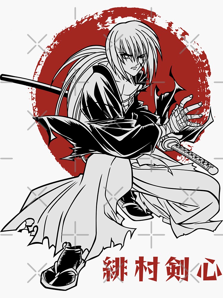 "Kenshin Himura" Sticker for Sale by Brok5566 | Redbubble