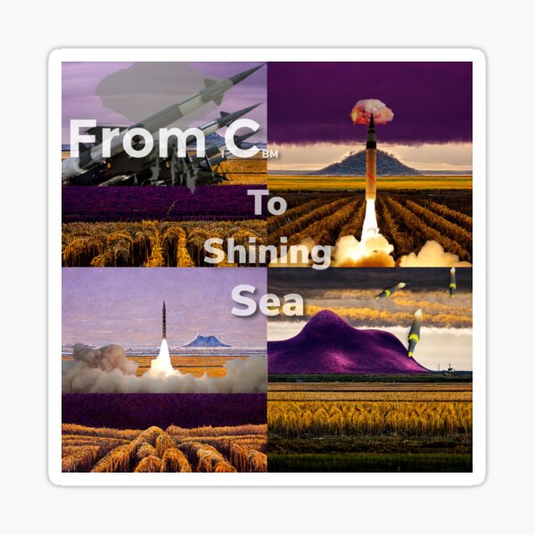 "From iCbm to Shining Sea" Sticker for Sale by 46And2 | Redbubble