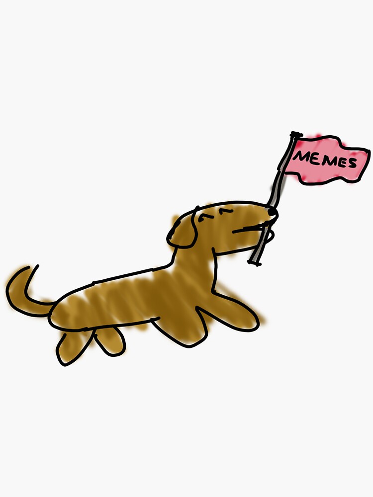 Pegatina «Bandera de perro Meme» de omgimpixled | Redbubble