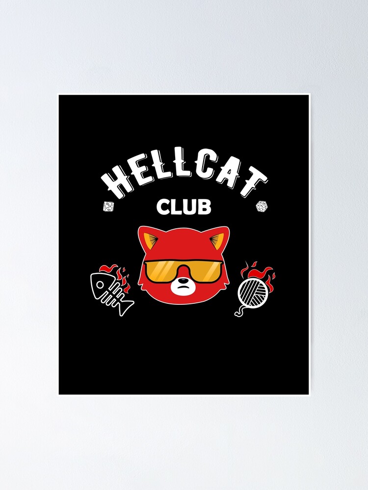 "hell cat club - hellfire club tv show parody" Poster for Sale by Raiko ...