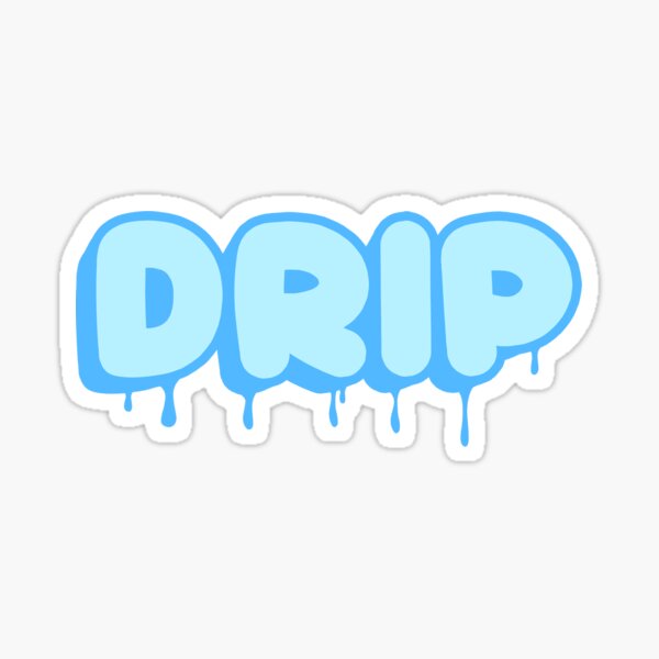 "Drippy Design (Two Shades of Blue)" Sticker for Sale by Pandaruez1 ...