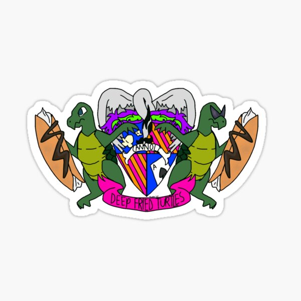"Deep Fried Turtles Coat of Arms" Sticker for Sale by MagmaCat | Redbubble