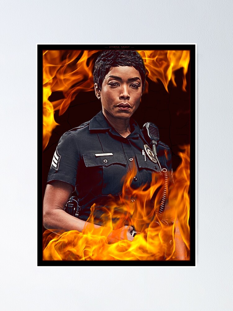 "911 - Athena Grant - Flames" Poster for Sale by vickytoriaq | Redbubble