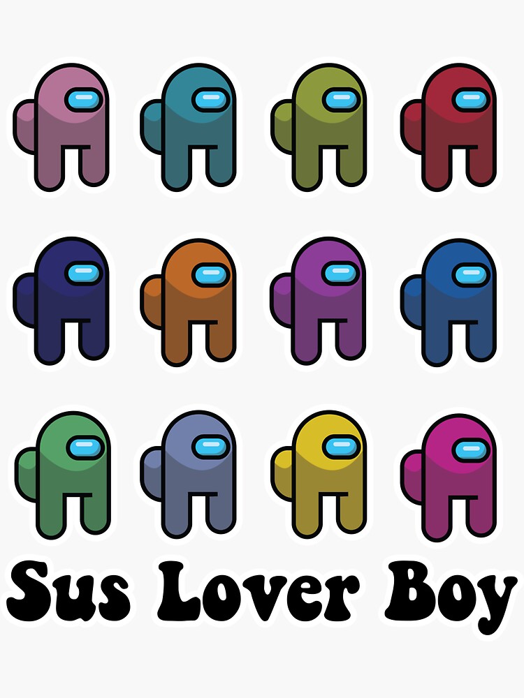 "Sus Lover Boy| Music Amongus" Sticker for Sale by SHOPINGHOUR | Redbubble