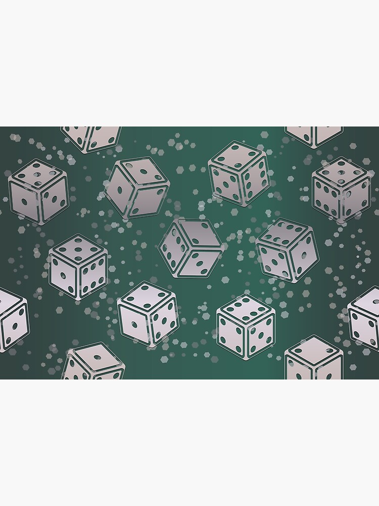 "Silver dice and glitter " Poster for Sale by ReflectedCrafts | Redbubble