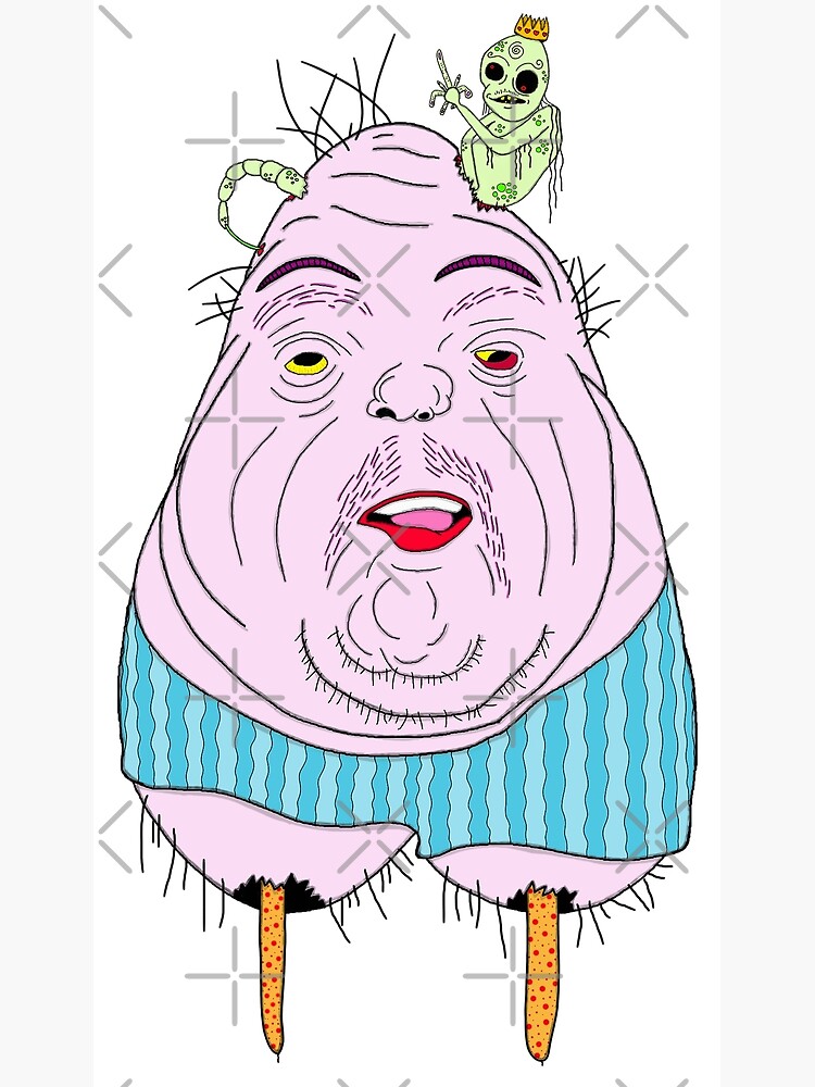 "bulbous head" Poster for Sale by drawinghurts | Redbubble