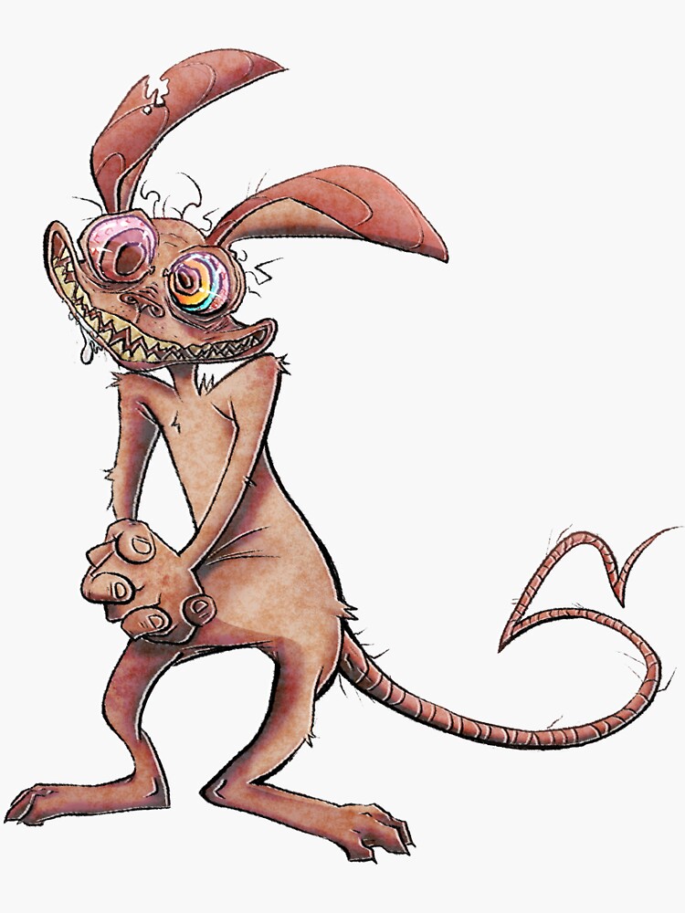 "Ren Hoek Ren and Stimpy" Sticker for Sale by Rosethorndraws | Redbubble