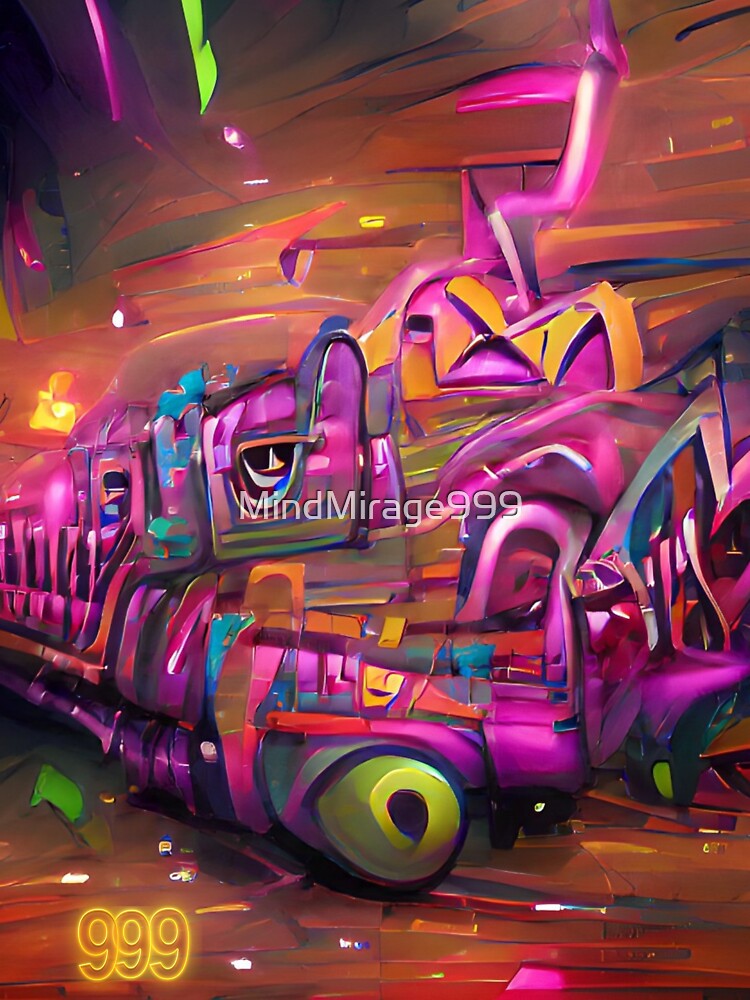 "Graffiti train abstract art" Sticker for Sale by MindMirage999 | Redbubble