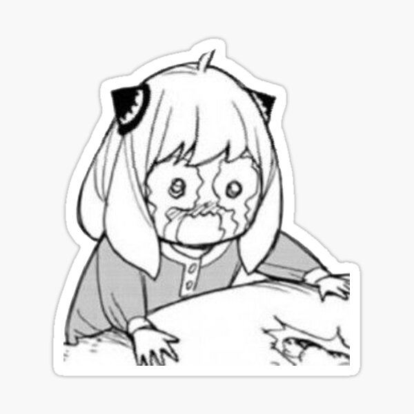 "Anya Crying " Sticker for Sale by GleamShop | Redbubble