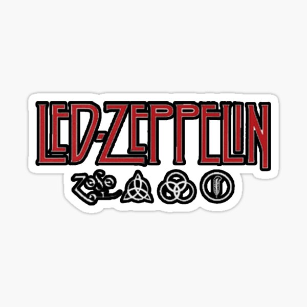 " led zepplin" Sticker for Sale by BYROSALINDA | Redbubble