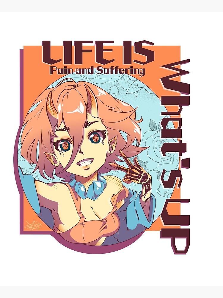 "Retro Anime Pain and Suffering Demon" Poster for Sale by BeautifulPie ...