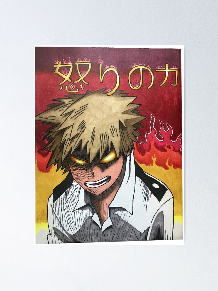 "Angry bokugo " Poster for Sale by TruPaeganArt | Redbubble