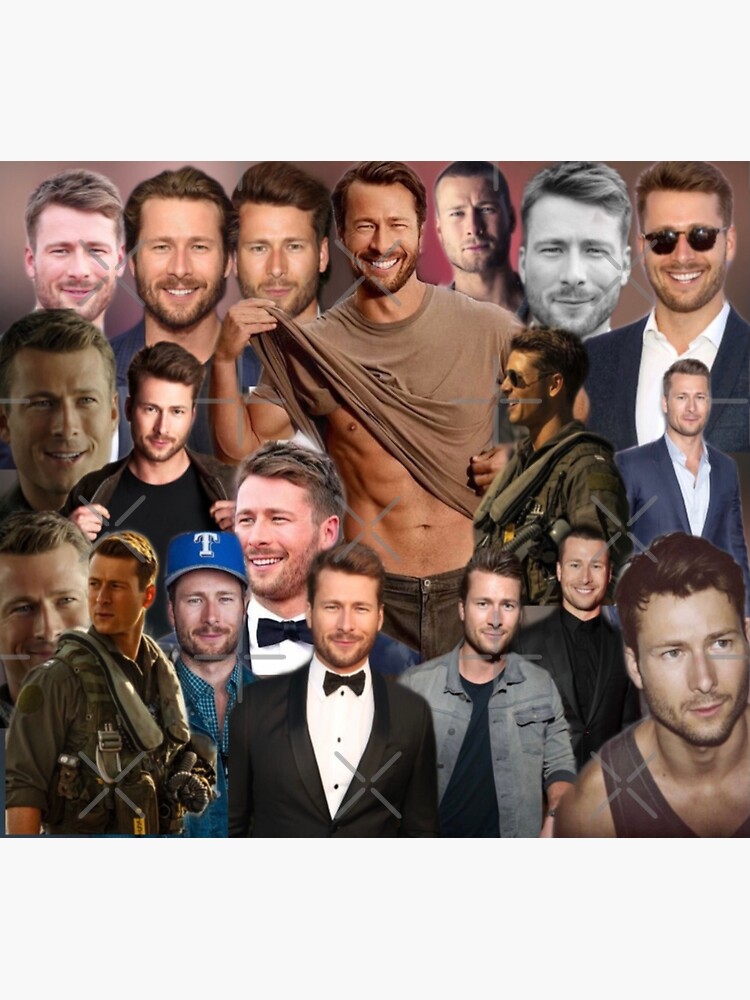 "Glen Powell photo collage high quality" Sticker for Sale by MoMahbob ...