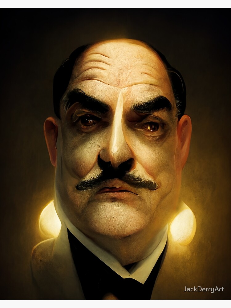 "Hercule Poirot Digital Portrait" Poster for Sale by JackDerryArt ...