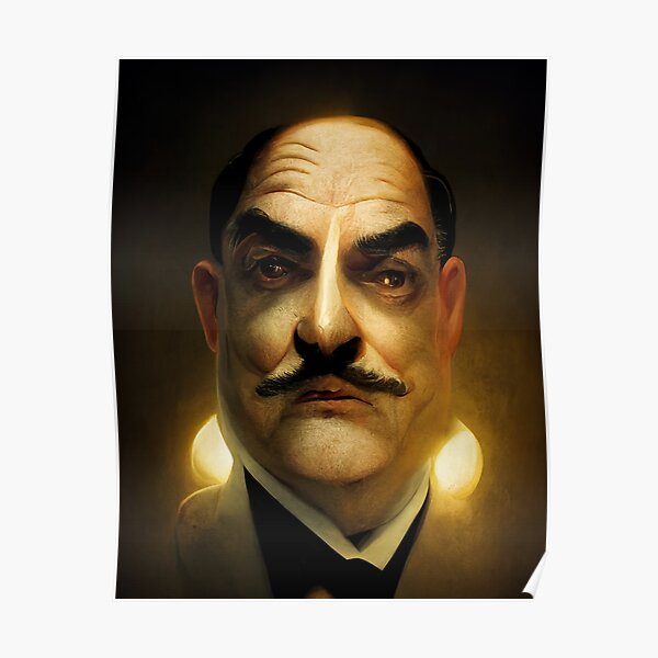 "Hercule Poirot Digital Portrait" Poster for Sale by JackDerryArt ...