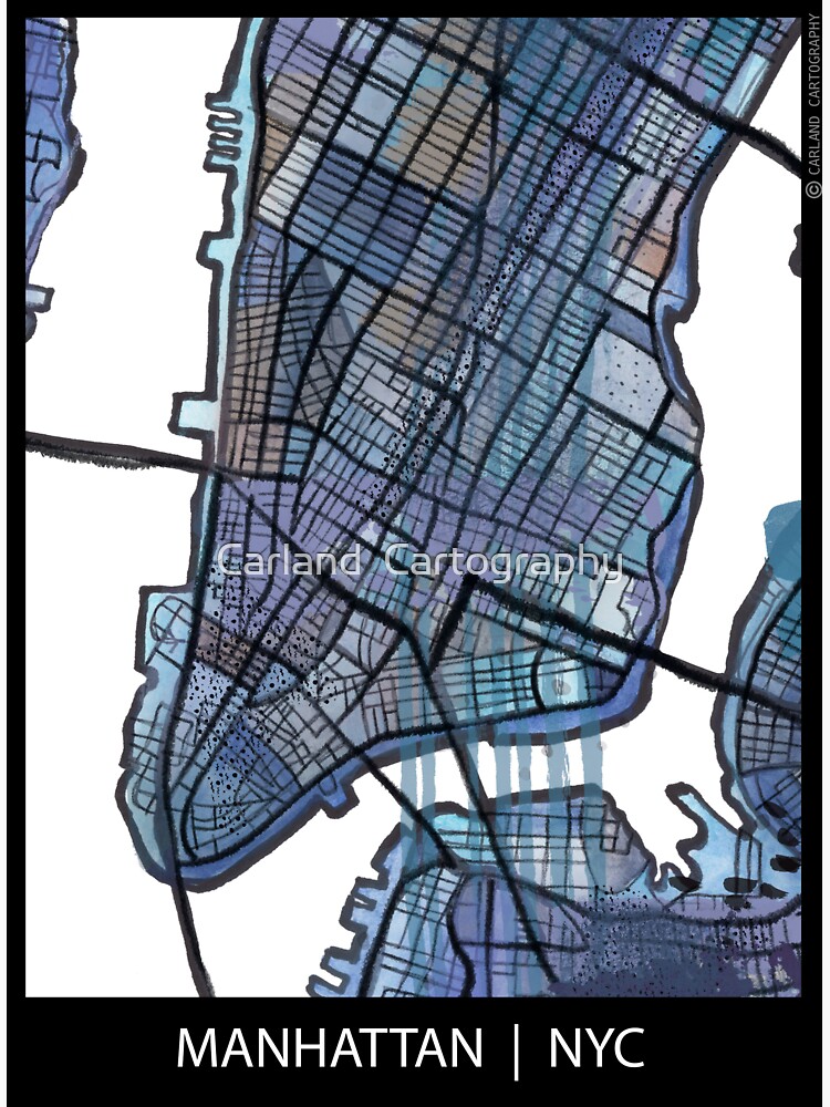 "Manhattan, NYC" Sticker for Sale by abstractmaps | Redbubble