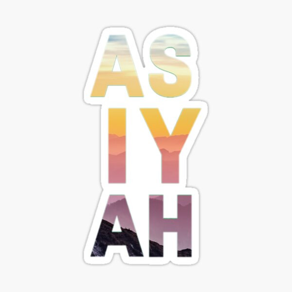 "Asiyah, Muslim Name" Sticker for Sale by HijabieUkhty | Redbubble