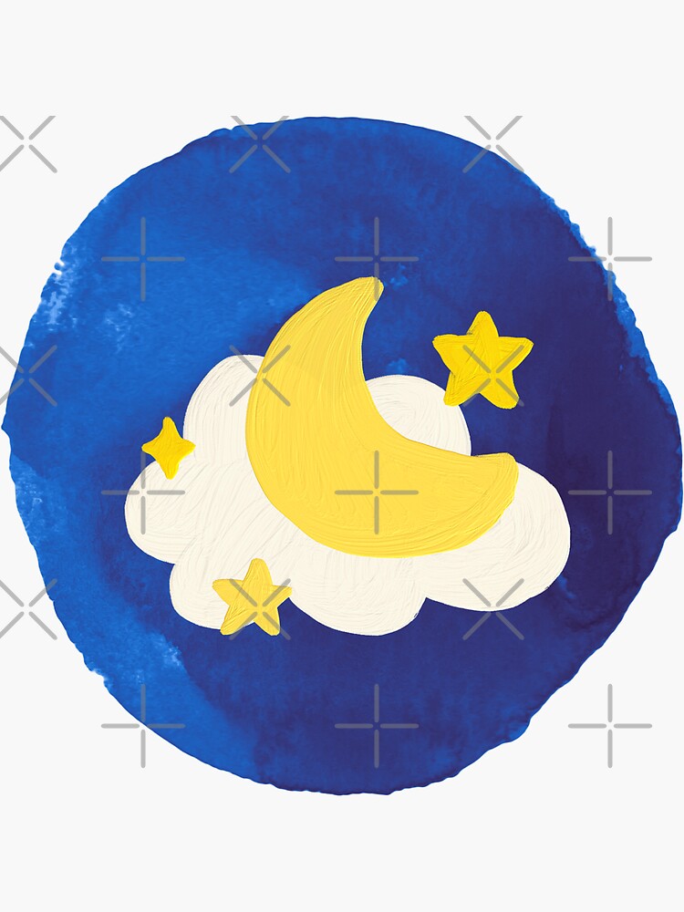 "good night, moon!" Sticker for Sale by studiousmage | Redbubble