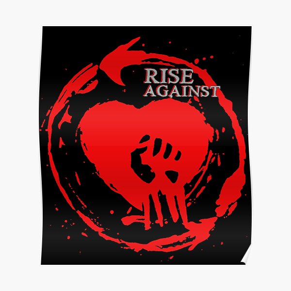 Póster «Rise Against: legendaria banda de punk rock, gráfico de ...