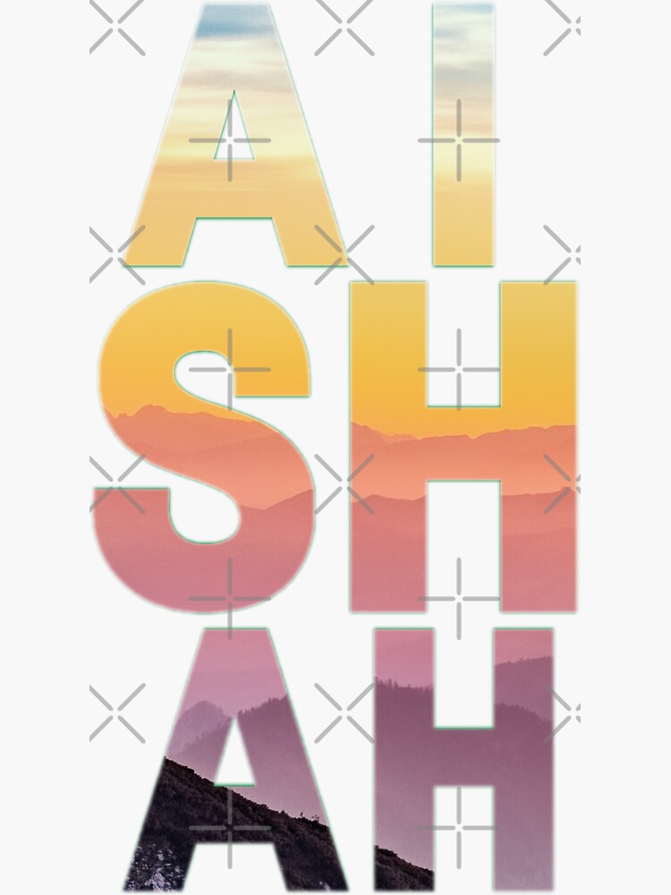 "Aishah, Muslim Name" Sticker for Sale by HijabieUkhty | Redbubble