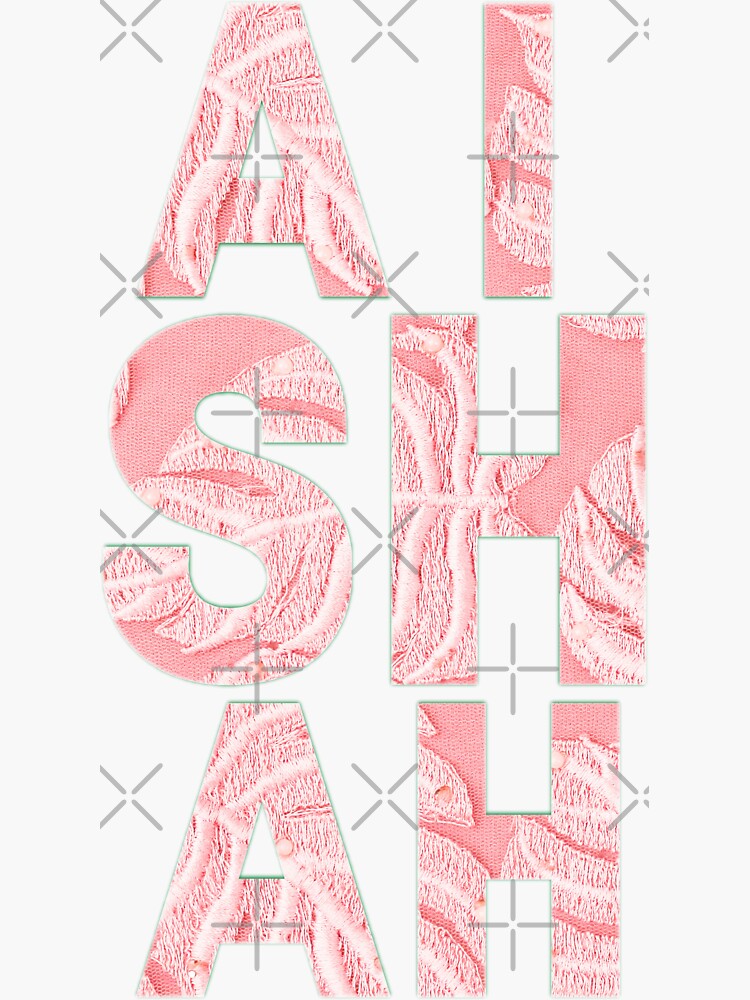 "Aishah Arabic Name" Sticker for Sale by HijabieUkhty | Redbubble