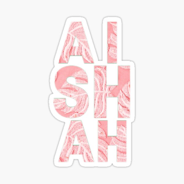 "Aishah Arabic Name" Sticker for Sale by HijabieUkhty | Redbubble