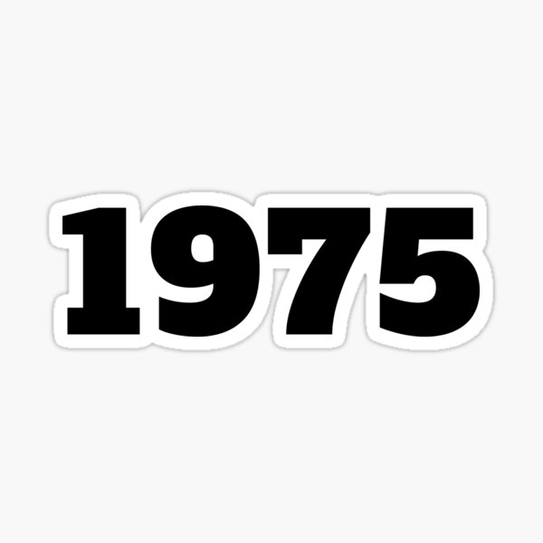 "1975 Block Black" Sticker for Sale by BadPandaShop | Redbubble