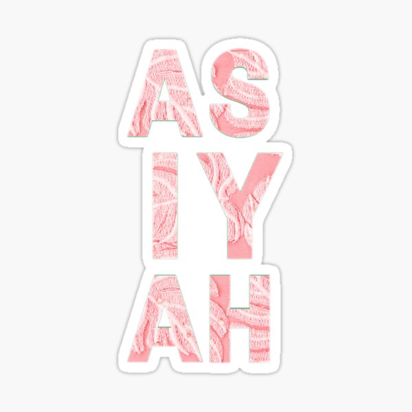 "Asiyah Arabic Name" Sticker for Sale by HijabieUkhty | Redbubble