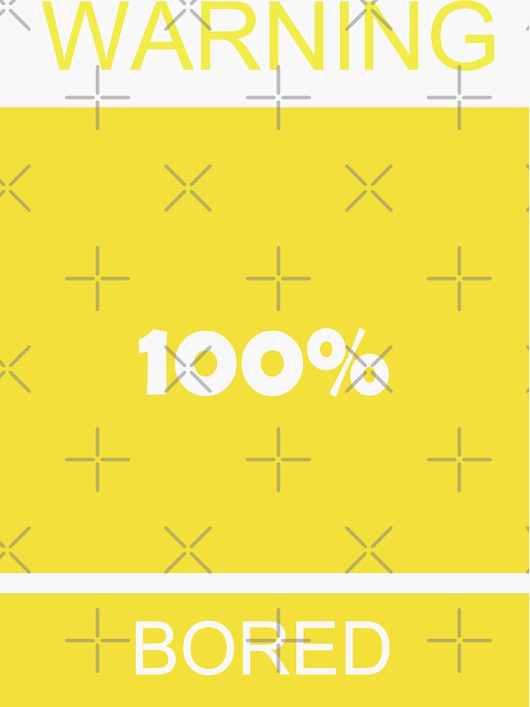 "Warning Bored" Sticker for Sale by LuColorDraw | Redbubble