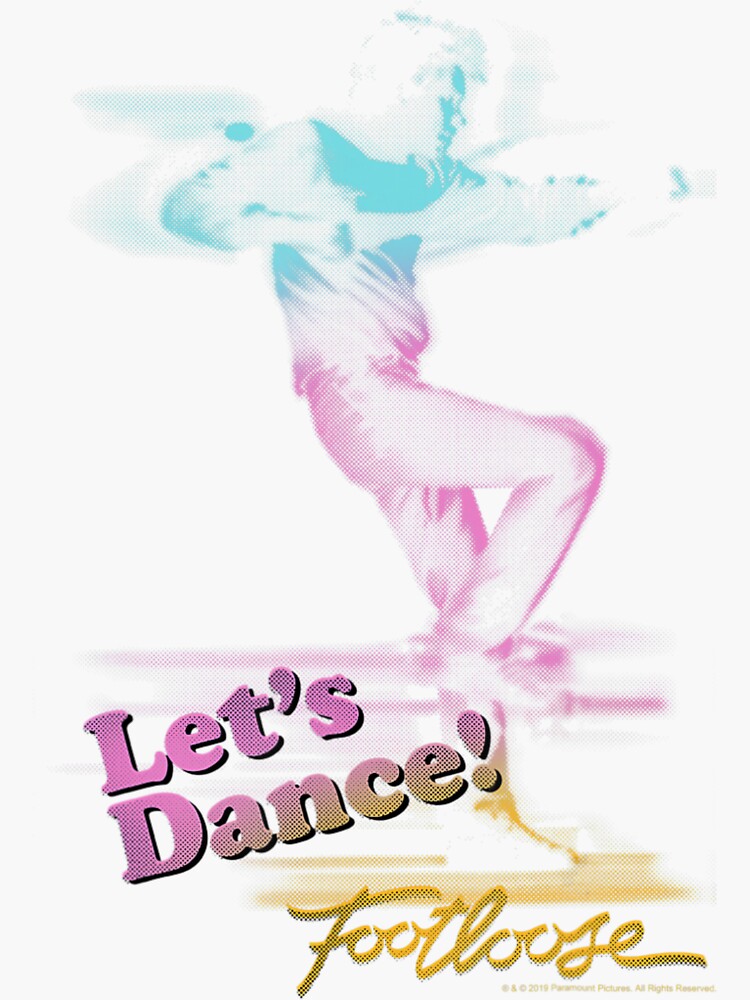 "Footloose Let's Dance Neon Title" Sticker for Sale by UriGin | Redbubble