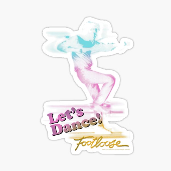 "Footloose Let's Dance Neon Title" Sticker for Sale by UriGin | Redbubble