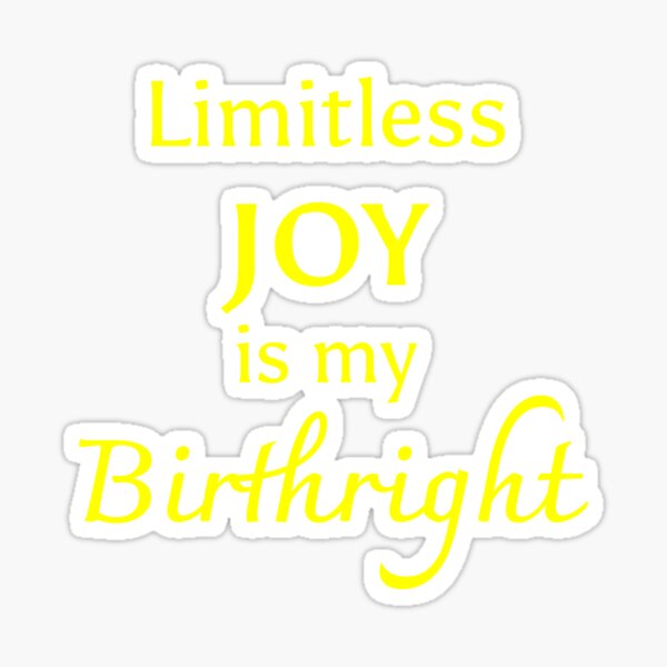 "Limitless Joy Affirmation Mantra" Sticker for Sale by SunMoonMantras ...