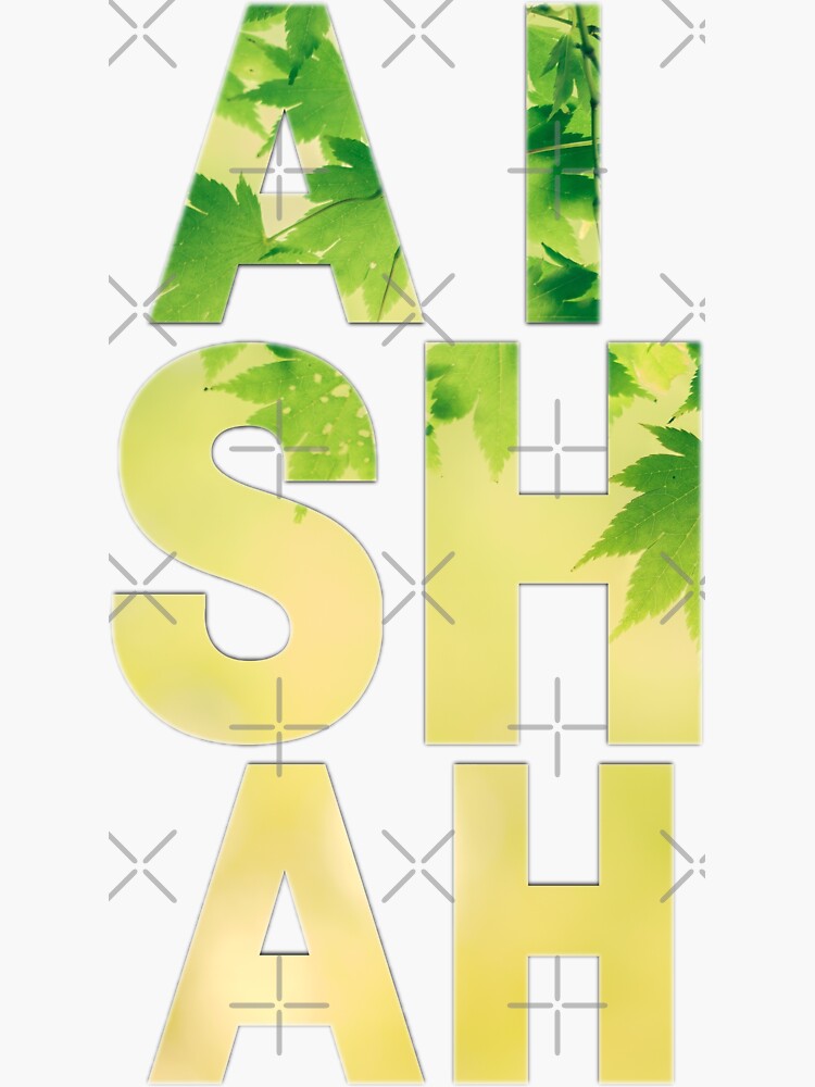 "Aishah Islamic Name" Sticker for Sale by HijabieUkhty | Redbubble