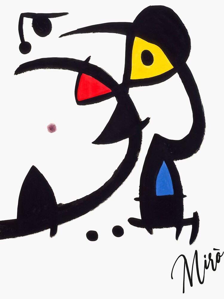 "Mirò" Sticker for Sale by LeonGreend | Redbubble