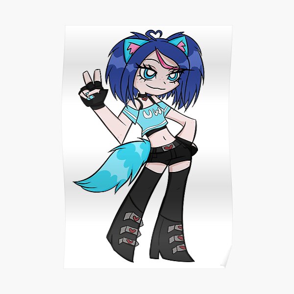 "PASWG Cat Girl No Background" Poster for Sale by KatieKatYo | Redbubble