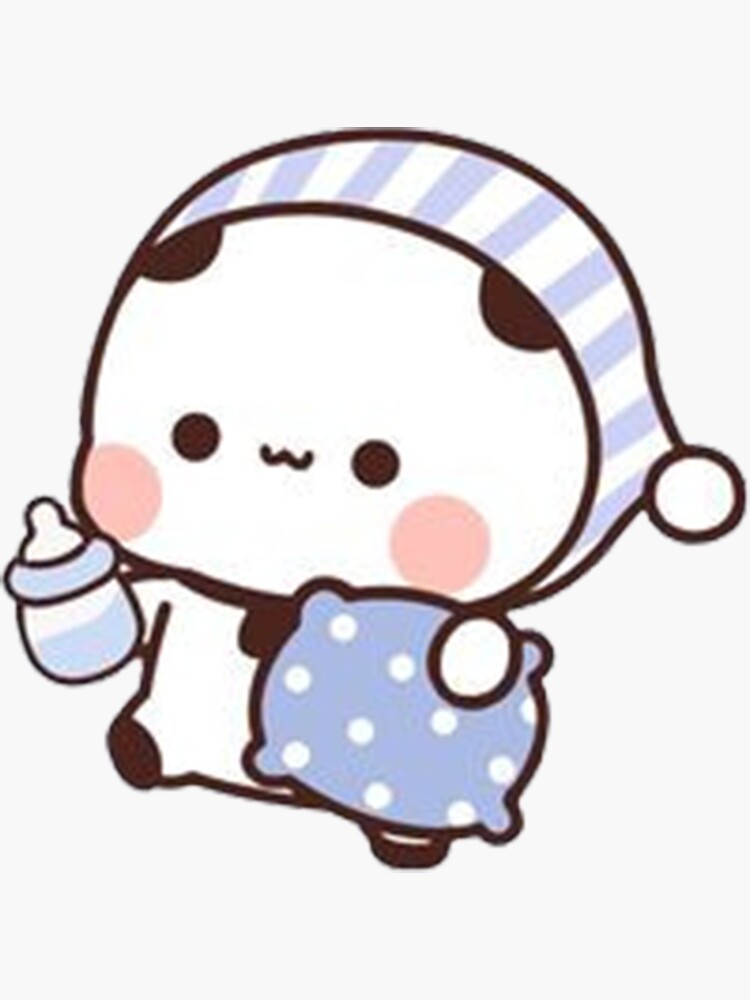 "Cute Bubu Is Going To Sleep" Sticker for Sale by gingersweet | Redbubble